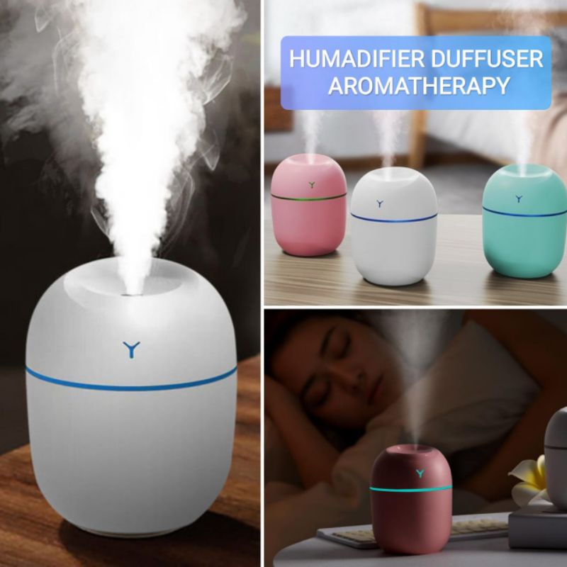 Jual Humidifier Diffuser Aromatherapy 220 ml - Alat Pelembab Udara USB ...