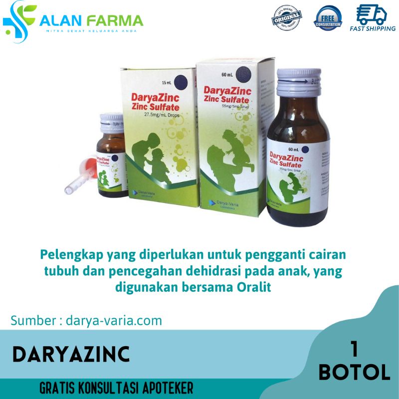 Jual DaryaZinc | Zink Sirup | Zink Drop | Darya Zinc Sirup | Darya Zinc ...