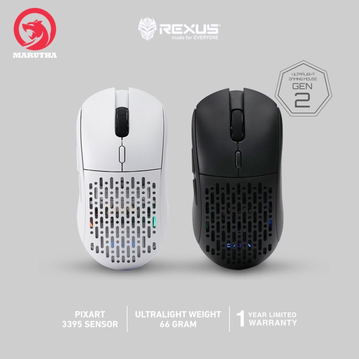 Jual Rexus Daxa Air IV / Daxa Air 4 Gen 2 Wireless Gaming Mouse ...