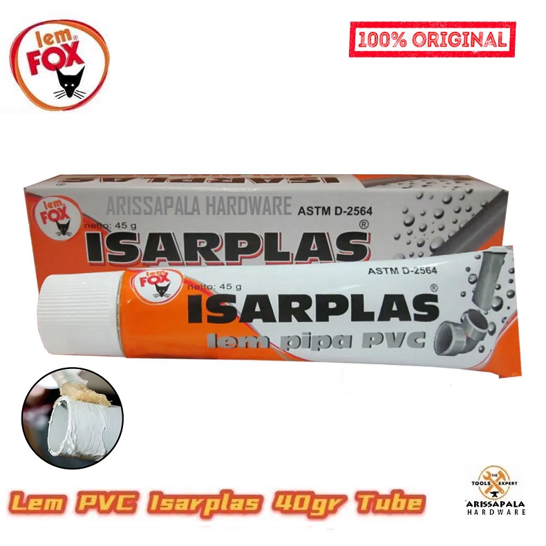 Jual Lem Pipa Pvc Lem Paralon ISARPLAS Lem Pralon PVC ISARPLAS TUBE 45 Gr | Shopee Indonesia