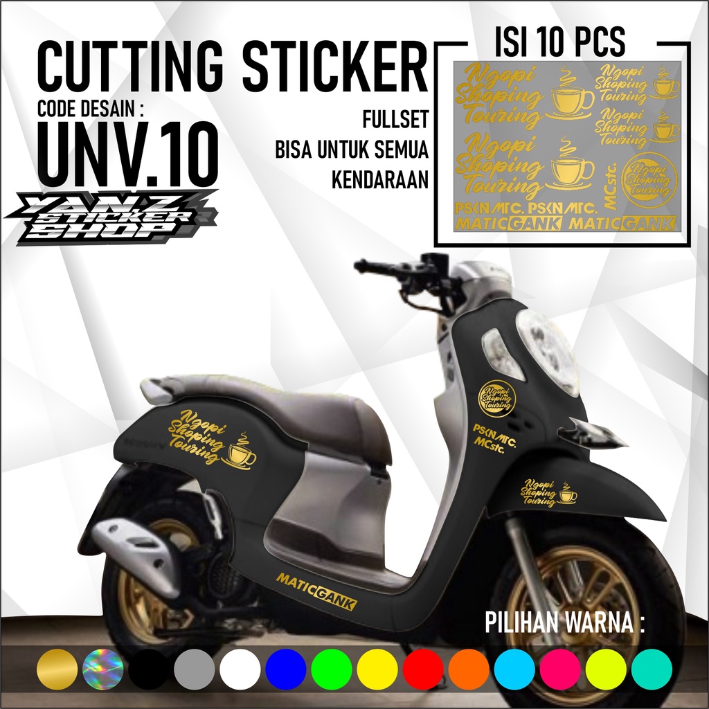 Jual LIST Cutting Sticker Ngopi Shopping Touring Satu Set - Aksesoris ...