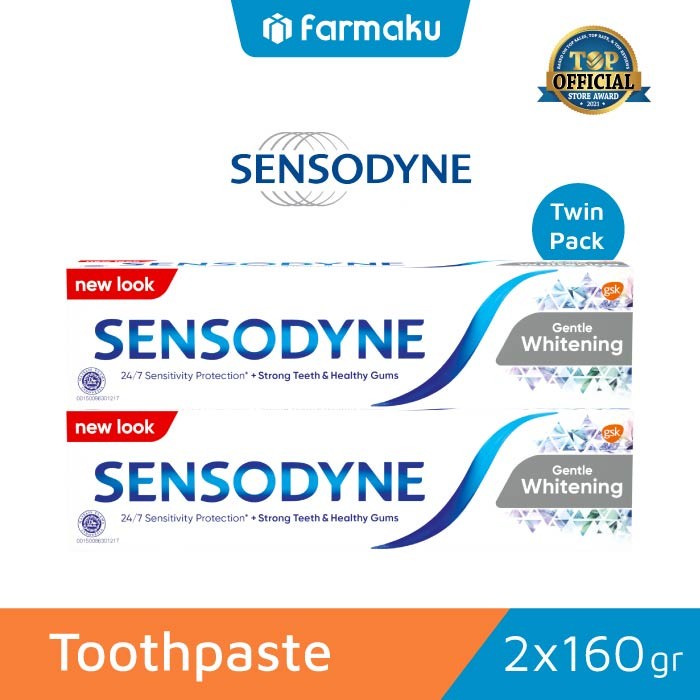 Jual Twin Pack Sensodyne Gentle Whitening Toothpaste 160 g | Shopee ...
