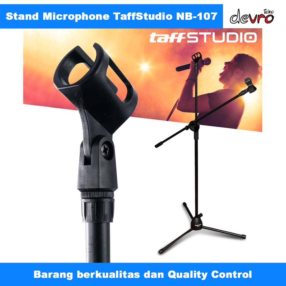 Jual Stand Microphone - Stand Mikrofon Pro 2 Klip - Tripod Microphone Standing - TaffSTUDIO NB ...