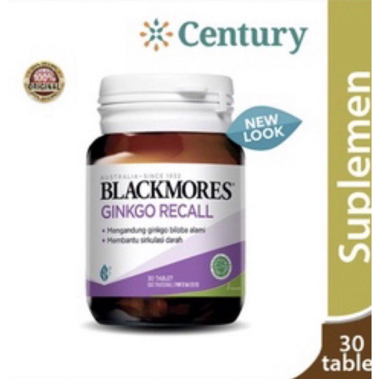 Jual Blackmores Ginkgo Action Isi 30 Tablet/ Suplemen / Meningkatkan ...