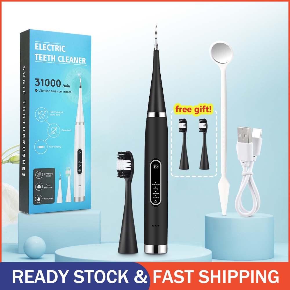 Jual Dental Scaler Electric Ultrasonic Toothbrush Portable 2 IN 1 ...