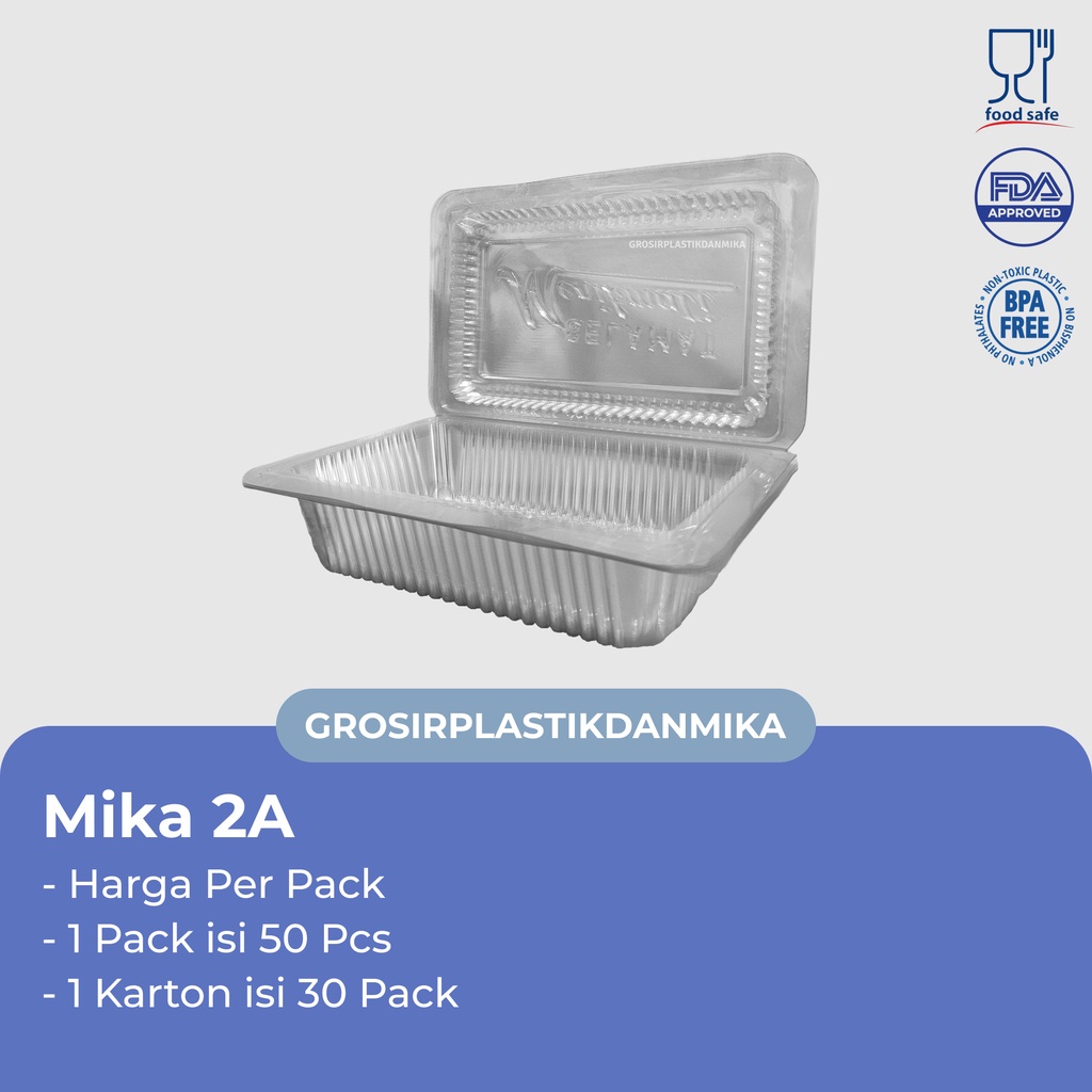 Jual [ 1 PACK ] MIKA KEMASAN TX2A / MIKA PLASTIK KUE UKURAN 2A ISI 50 PCS | Shopee Indonesia