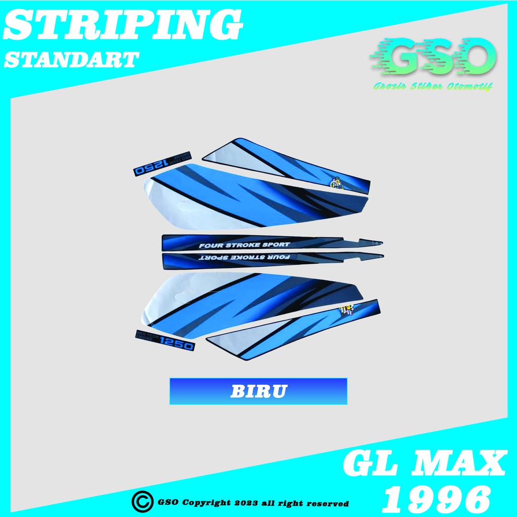 Jual STIKER STRIPING MOTOR GL MAX 1996 1997 1998 GL MAX LAMA FULL SET ...