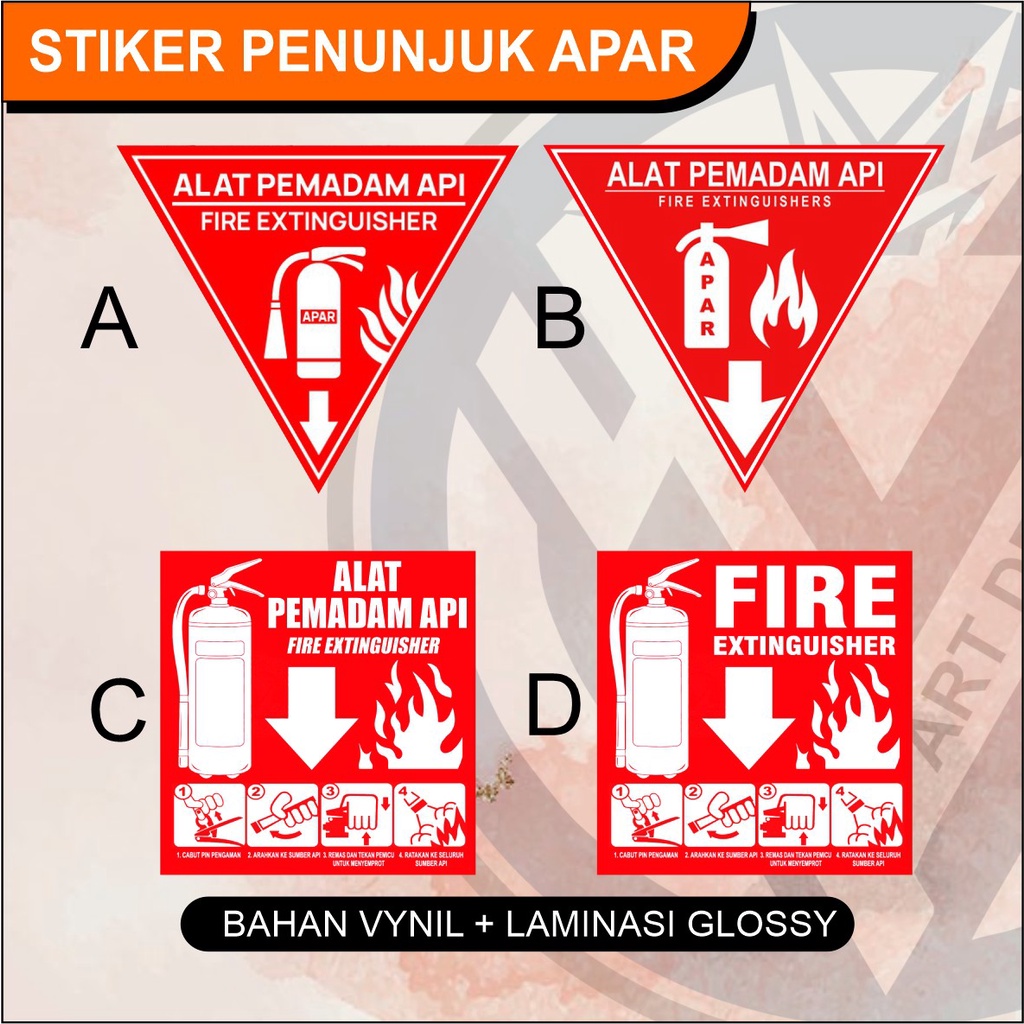 Jual Stiker Sticker Penunjuk APAR, Vinyl Tahan Air, STIKER ALAT PEMADAM ...