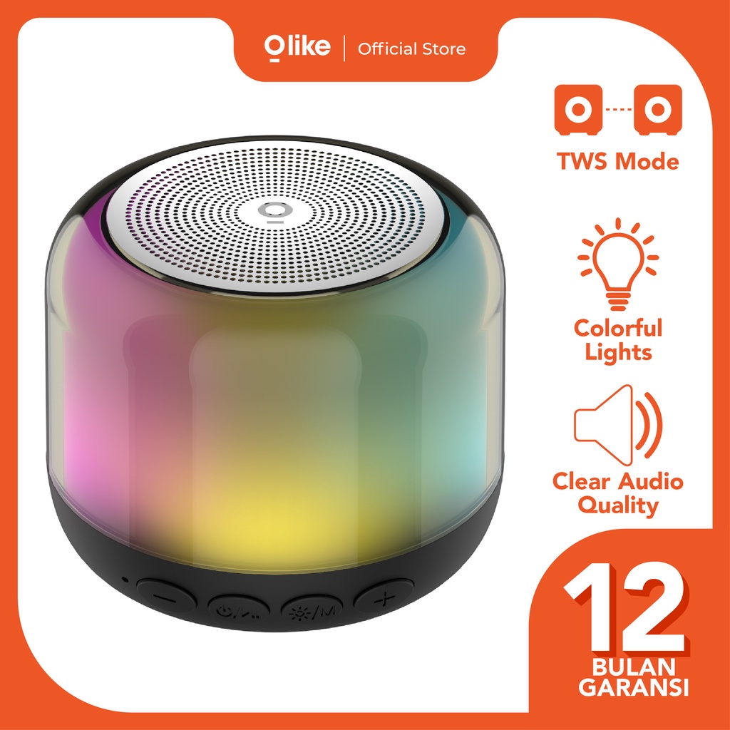 Jual Olike RGB Portable Bluetooth Speaker RGB Light Bluetooth 5.0 ...