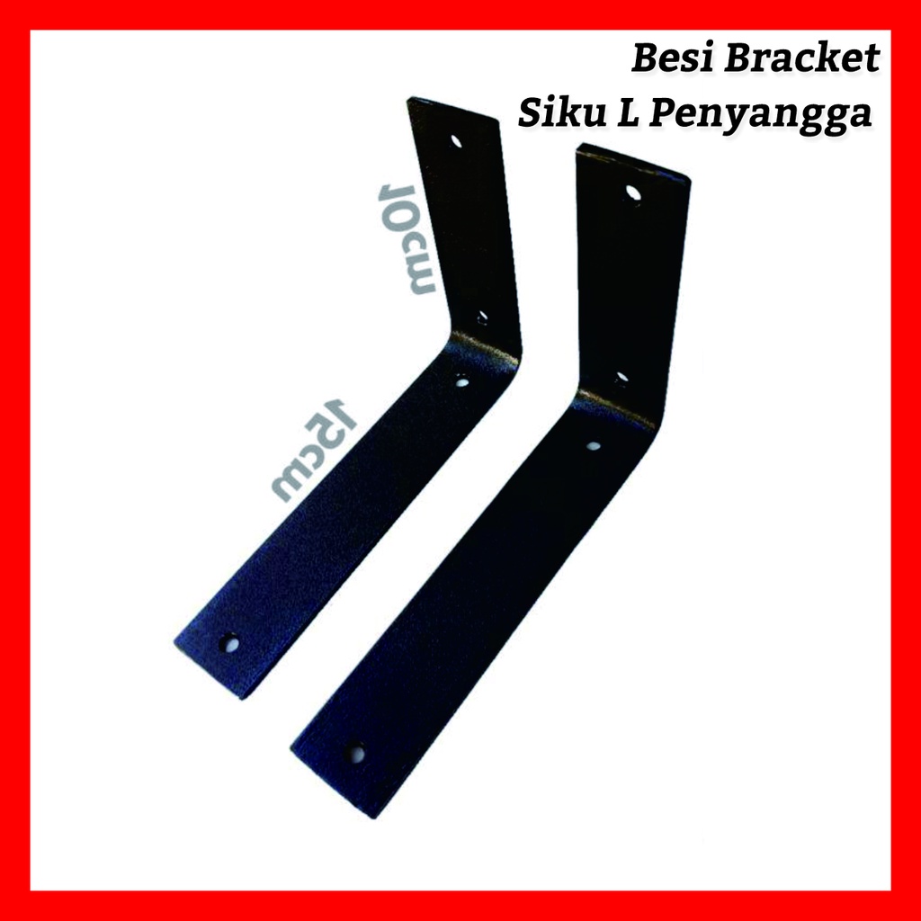 Jual BESI BRACKET Siku L Penyangga Rak Dinding Ambalan Ukuran 10x15 cm ...