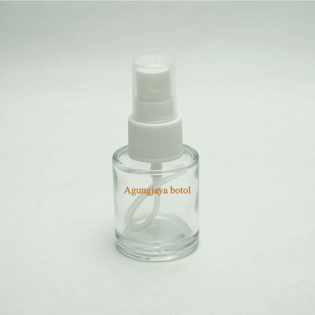 Jual Botol Kaca Serum 20 Ml RF Clear Original Tutup Spray / Botol Kaca ...