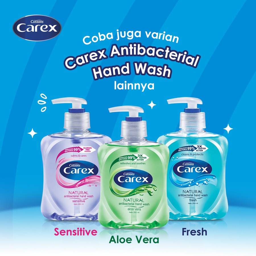 Jual Carex Hand Wash Sensitive - Sabun Cuci Tangan Antibakteri Pump ...