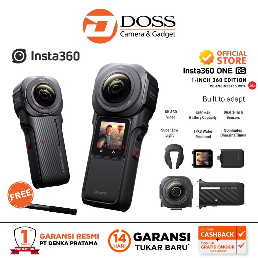 Jual Insta360 ONE RS 1-Inch 360 Edition Camera | Shopee Indonesia