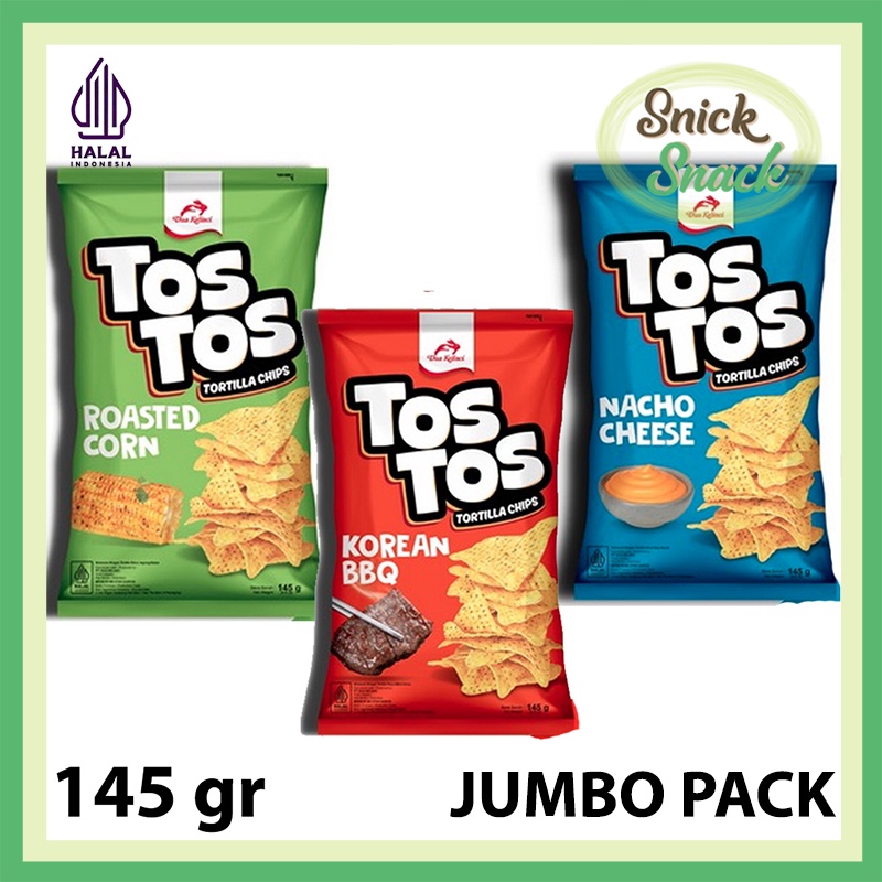 Jual Tos Tos Tortilla Chips 145 gr Keripik Jagung Jumbo Pack Rasa Nacho ...
