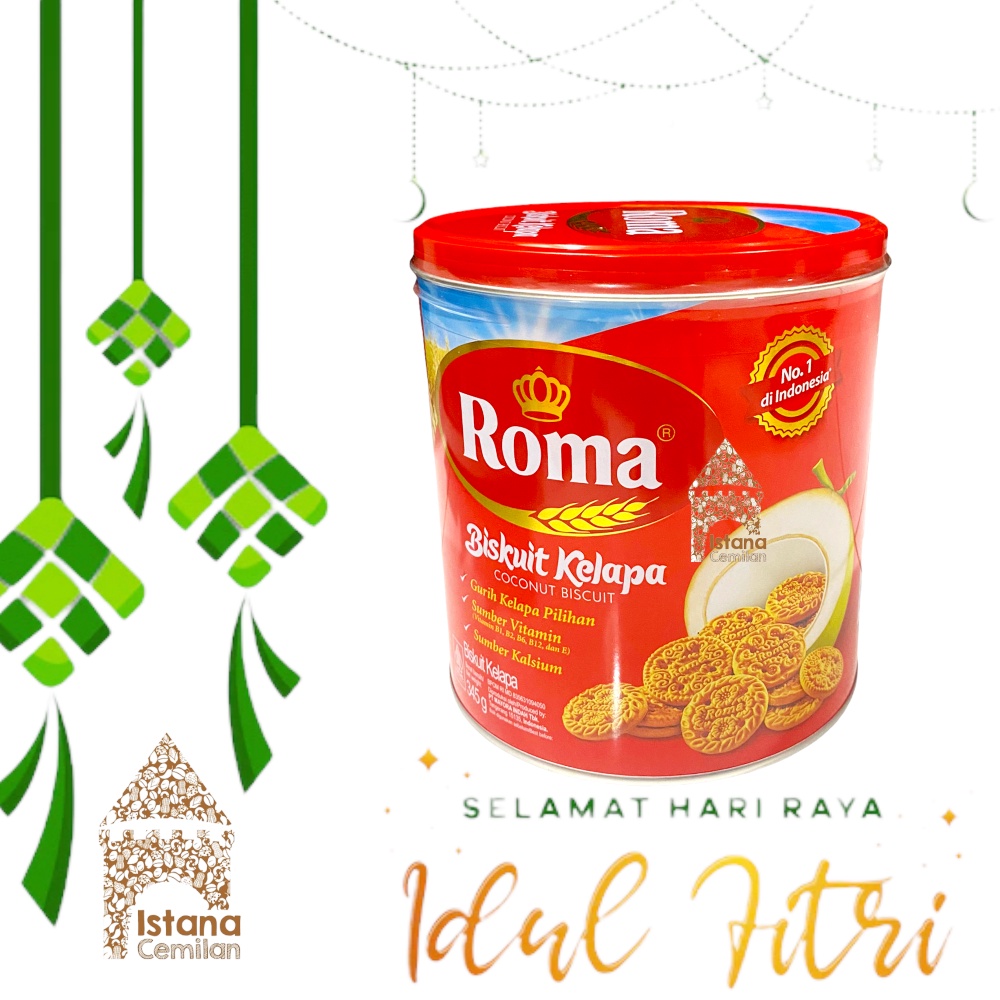 Jual Roma Biskuit Kelapa KALENG 345 Gram Berhadiah UMROH. Kue Lebaran ...