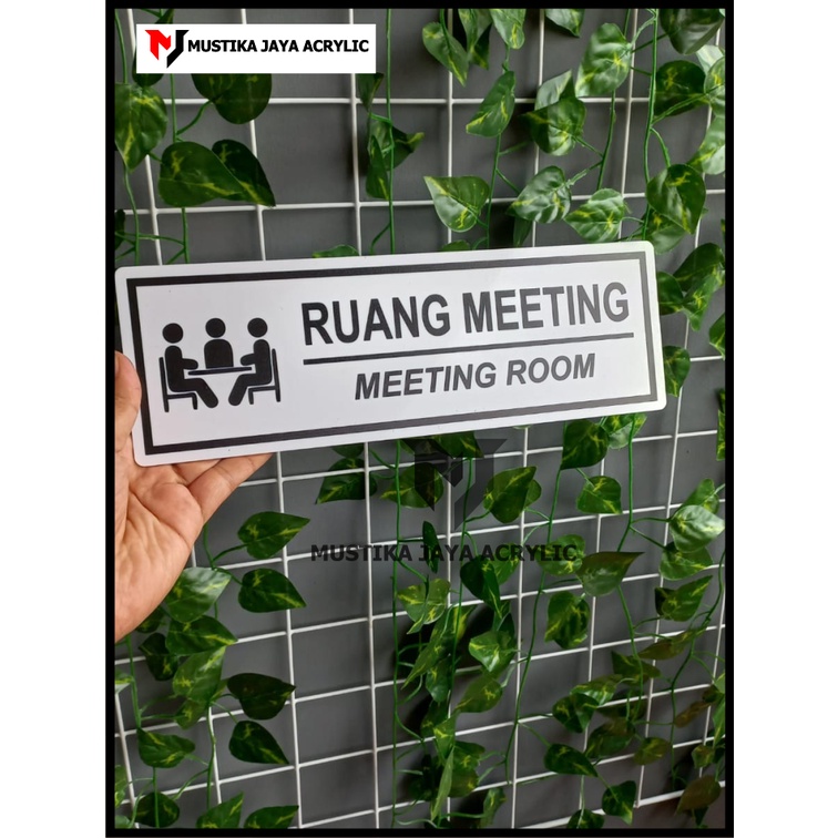 Jual papan nama ruang meeting meeting room sign meeting room tulisan ...