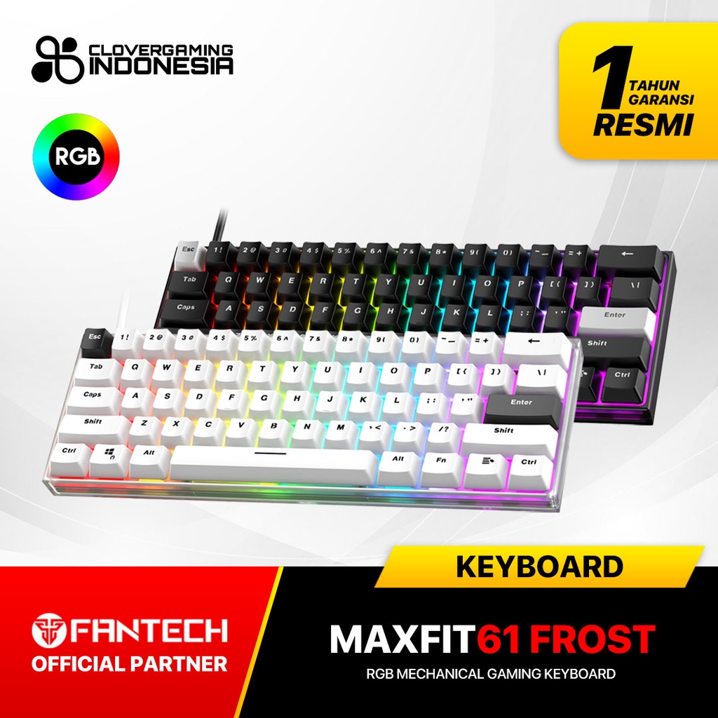 Jual Fantech MAXFIT61 Frost RGB 60% - MAXFIT 61 Mechanical Gaming ...