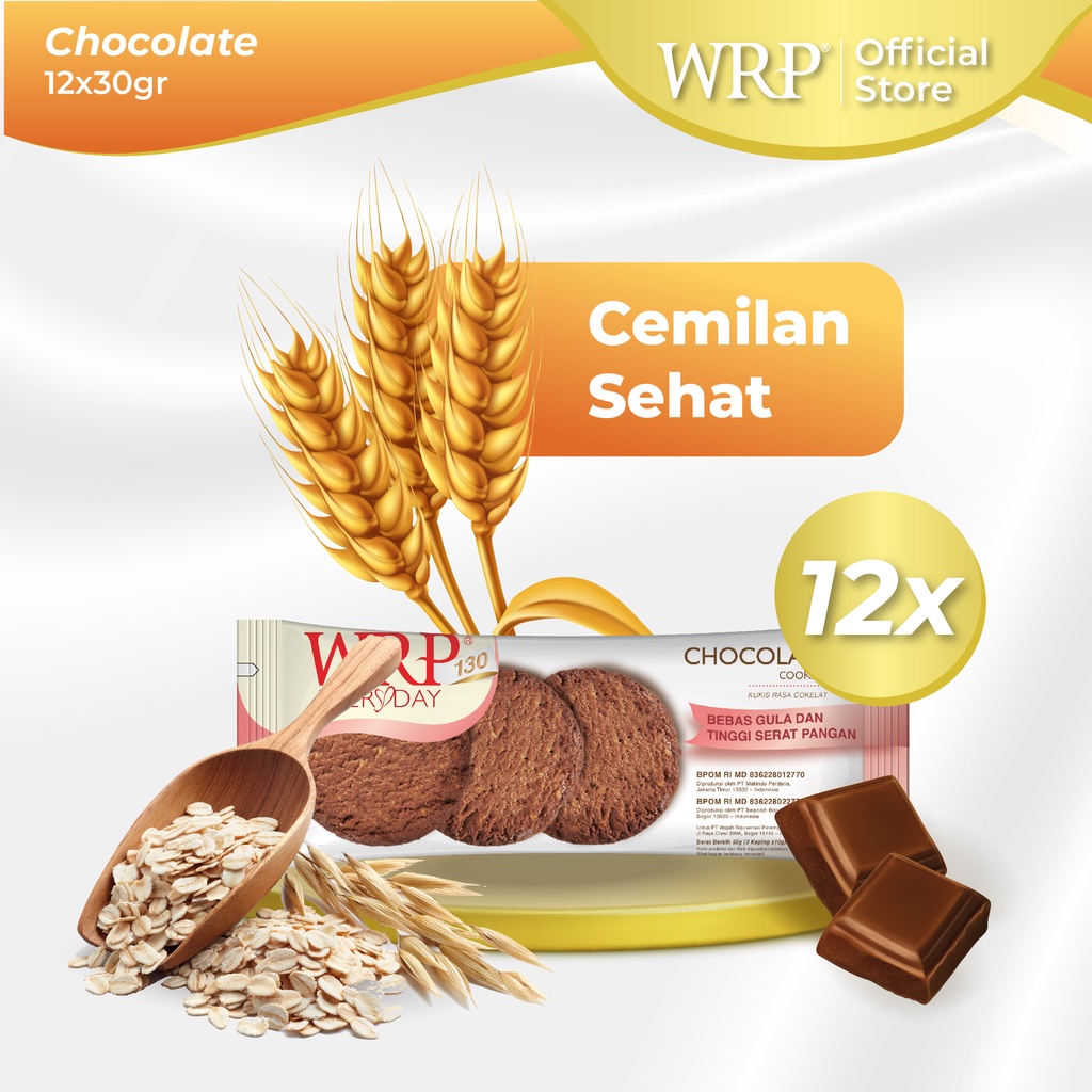 Jual WRP Chocolate Cookies 30g (Bundle 12) - Camilan Diet | Shopee ...