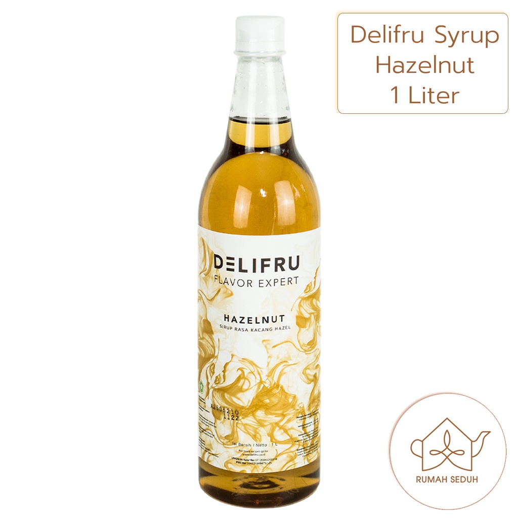 Jual Delifru Hazelnut Syrup 1L - Sirup Haselnat Haselnut 1000mL ...