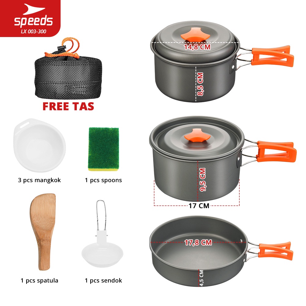 Jual SPEEDS Alat Masak Set Camping Mini Kemah Rekreasi Paket Cooking ...