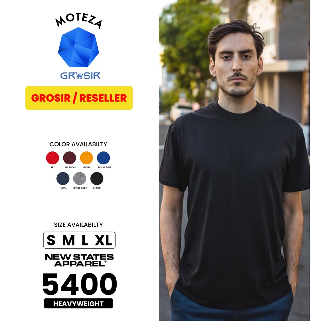 Jual Grosir NSA Heavy Weight 5400 - Kaos Polos New State Apparel 20s ...