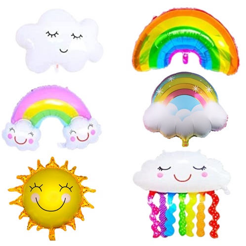 Jual BALON PELANGI AWAN MATAHARI / FOIL RAINBOW AWAN JUMBO SATUAN ...