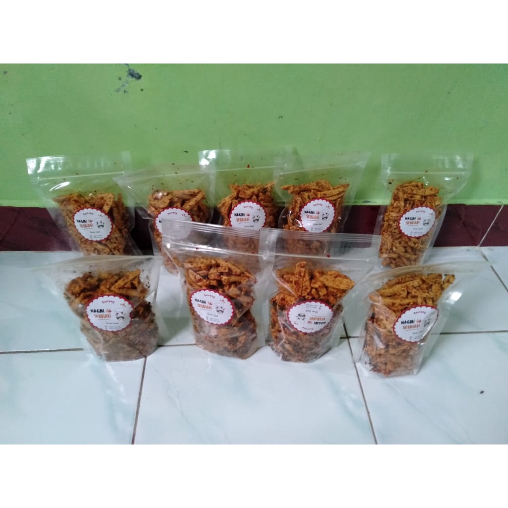 Jual BASRENG SUPER PEDAS KEMASAN 250-260 GRAM I Basreng Pedas Nagih ...