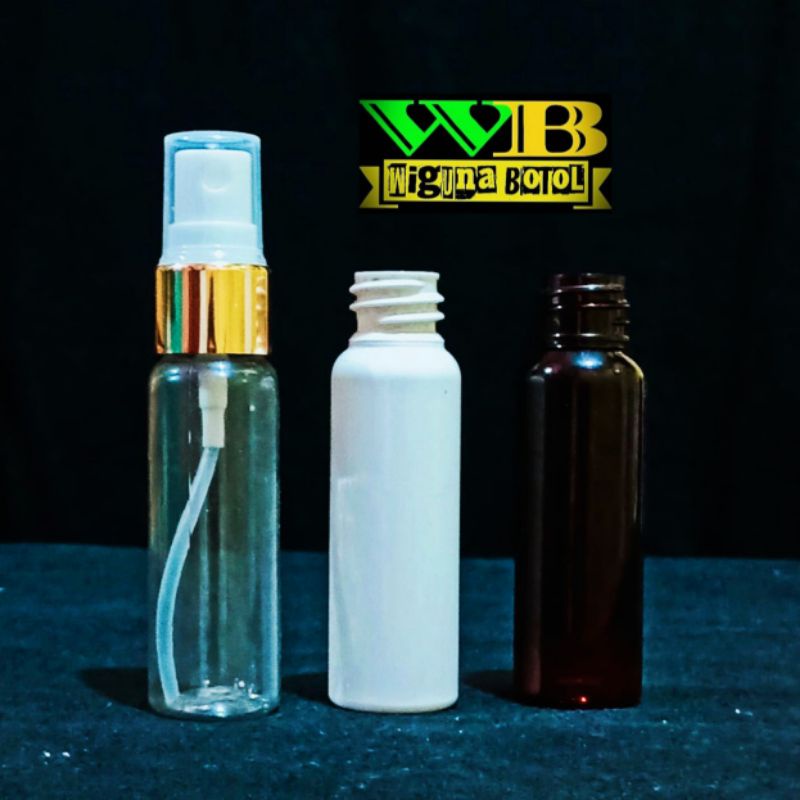 Jual Botol Spray 30ml / Botol 30ml tutup Spray almunium gold / Botol ...