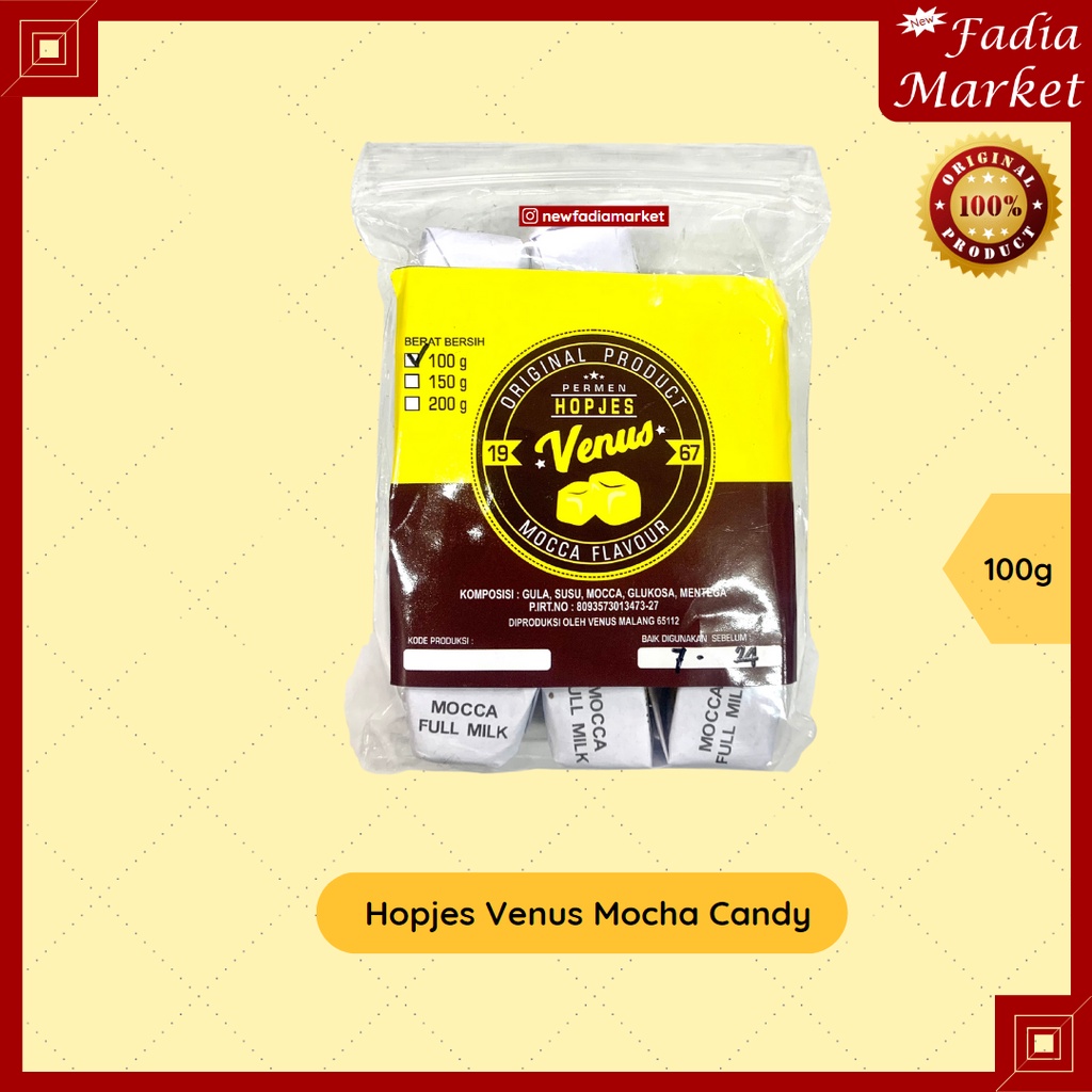 Jual Hopjes Venus Caramel Mocca Mocha Milk Susu Candy Permen Jadul 100g ...