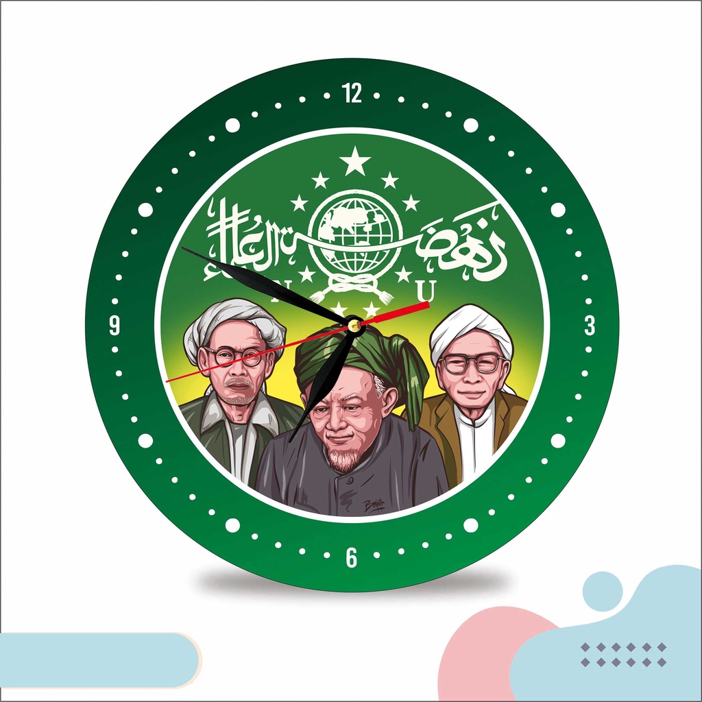 Jual Jam Dinding Tiga Tokoh Pendiri Nu Nahdlatul Ulama Indonesia ...