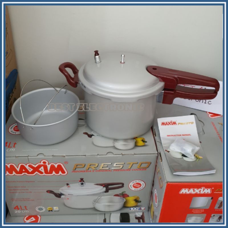 Jual Panci Presto / Pressure Cooker 4 liter 20cm Panci Presto Maxim | Shopee Indonesia
