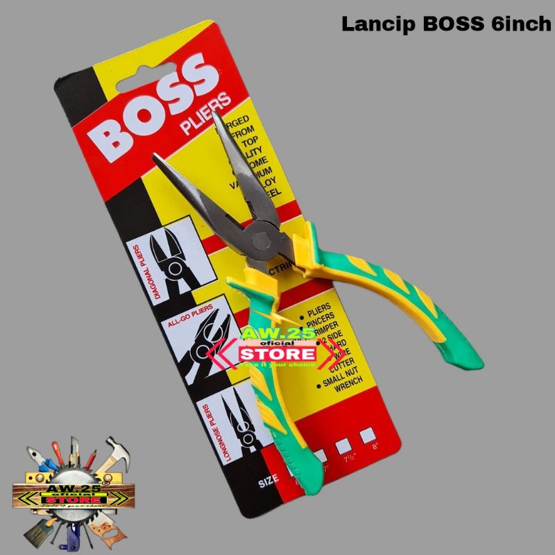 Jual Paket TANG SET 3 in 1 KOMBINASI POTONG LANCIP 6 inch / TANG BOSS ...