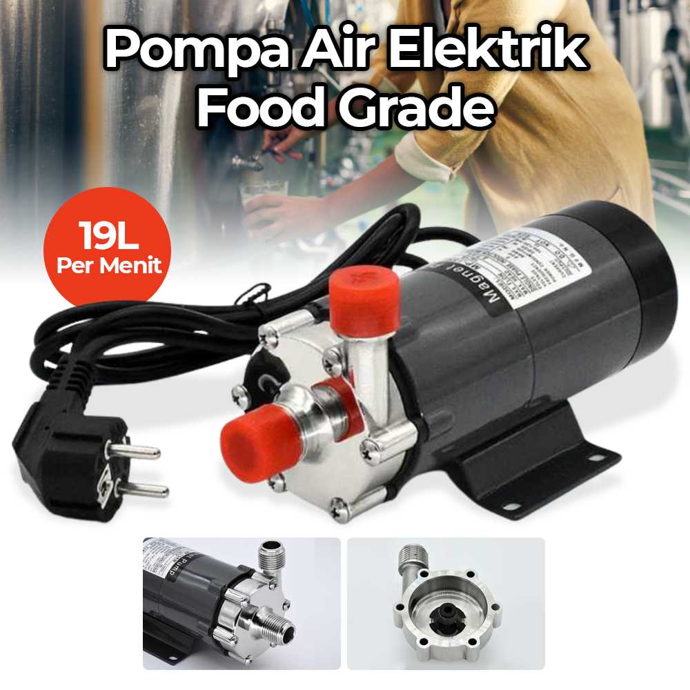 Jual Pompa Air Elektrik Magnet Pump Food Grade HomeBrew Wine - MP-15RM ...