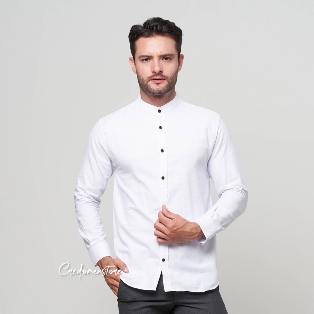Jual Credomenstore Kemeja Koko Pria Polos Lengan Panjang Shanghai ... Jual Credomenstore Kemeja Koko Pria Polos Lengan Panjang Shanghai ...
