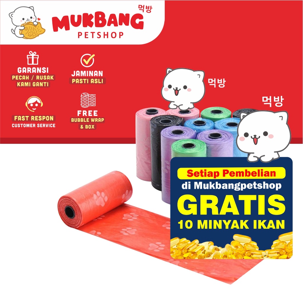 Jual Kantong Plastik Roll Kotoran Kucing Anjing Poop For Cat and Dog ...