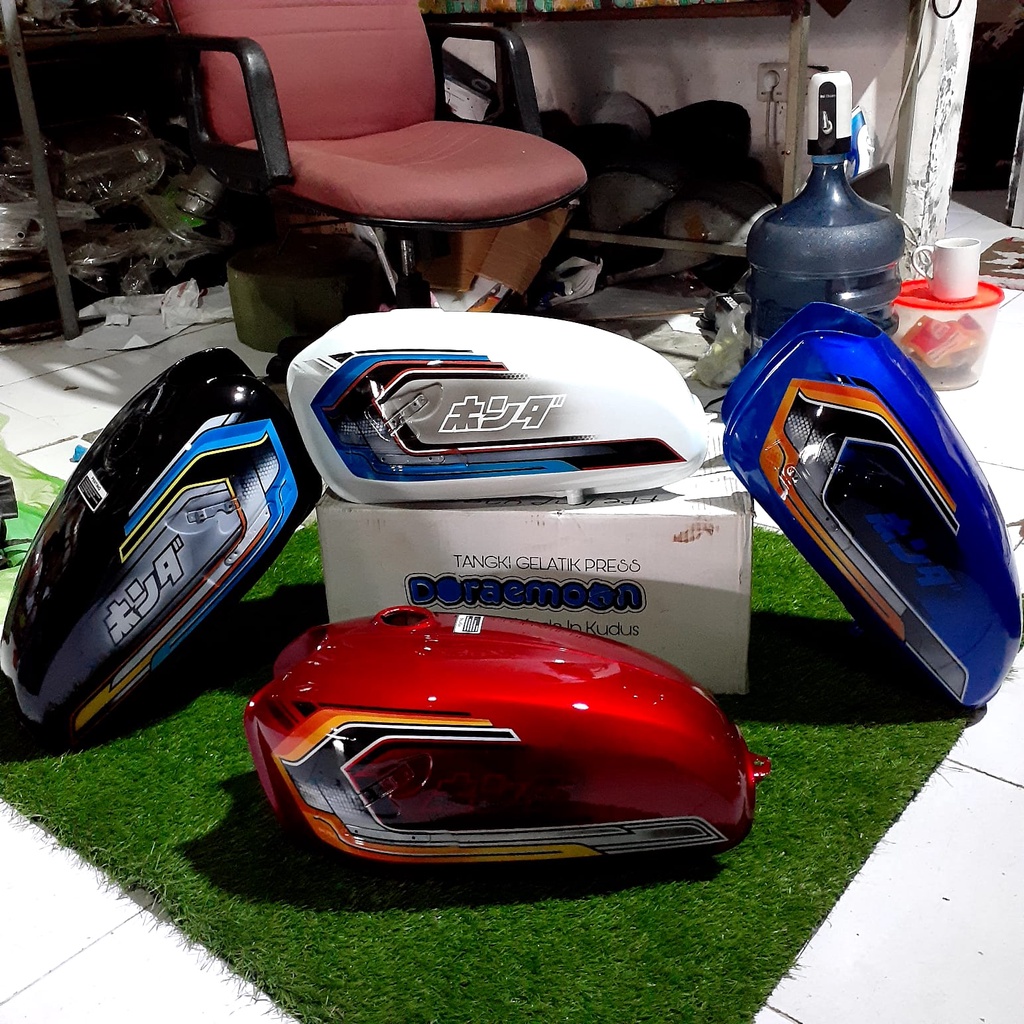 Jual tangki cb100 motif orian tengki CB100 tengki cb125 press galvanis ...