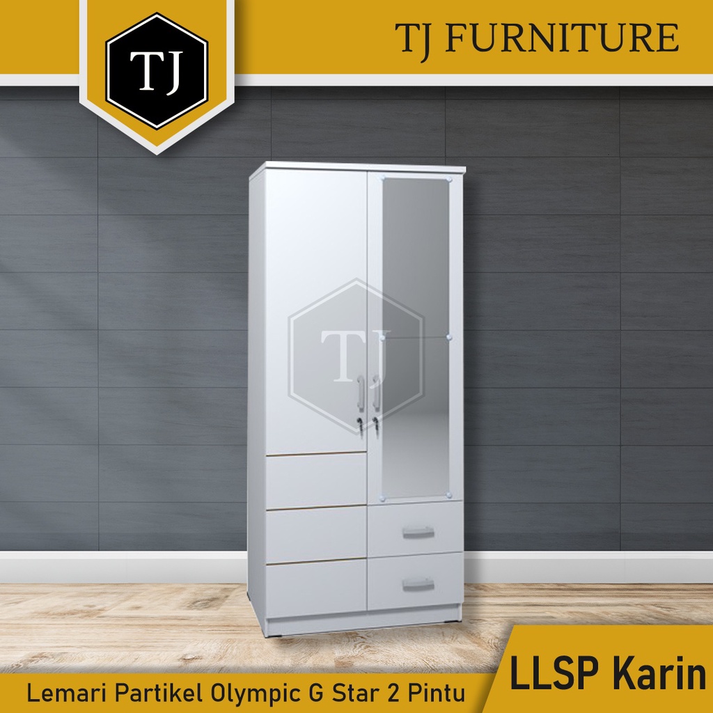 Jual Lemari pakaian 2 pintu putih minimalis olympic Gstar LLSP Karin ...