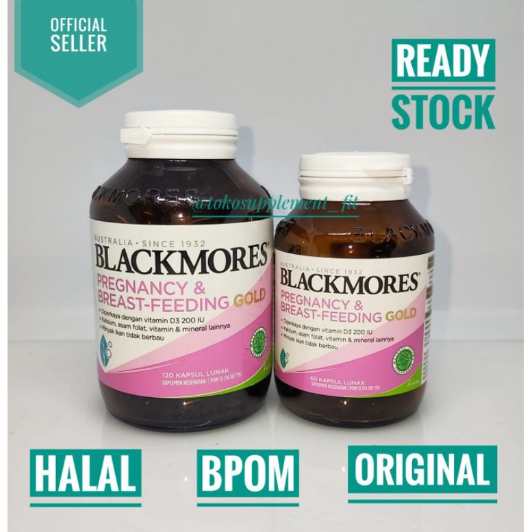 Jual Blackmores Pregnancy & Breastfeeding Gold isi 60 dan 120 kapsul ...