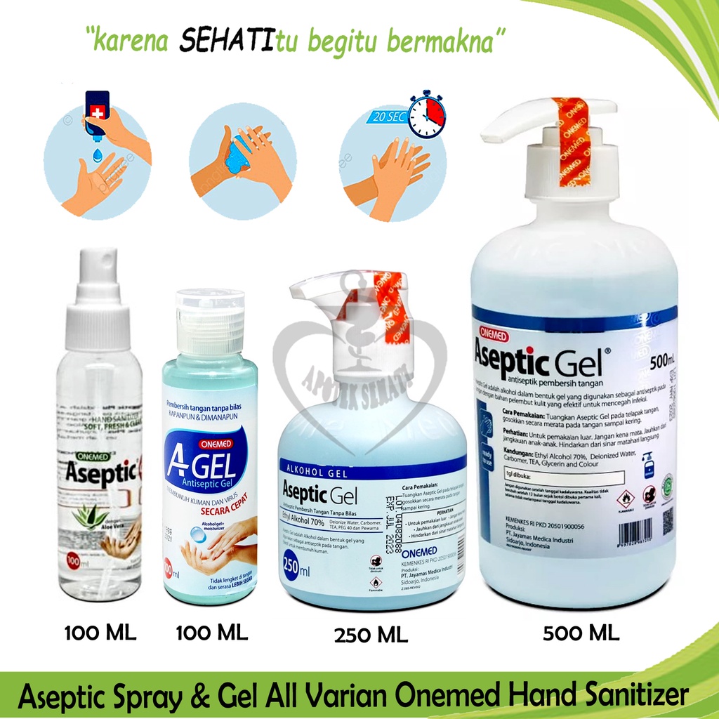 Jual Aseptic Gel 250 Ml / Hand Hygiene / Alkohol Gel/ Antiseptik ...