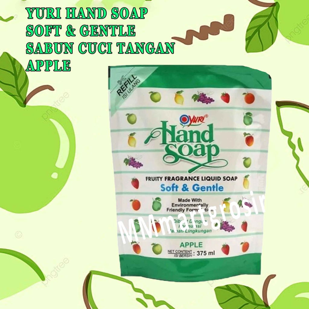 Jual Yuri Hand Soap / Soft & Gentle / Sabun Cuci Tangan / Apple / 375ml ...