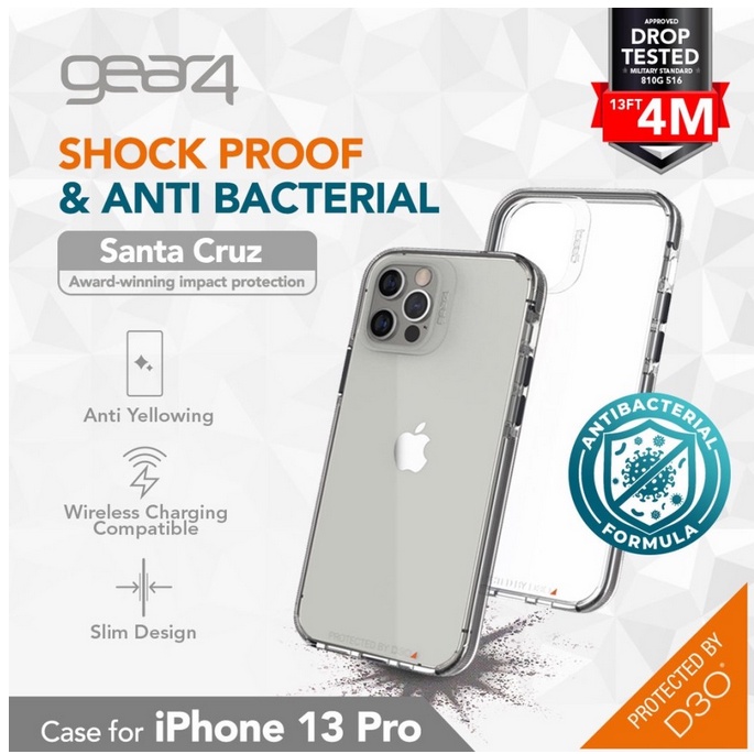 Jual Gear4 Case Shock Proof Anti Bacterial for 13 Pro - Santa Cruz ...