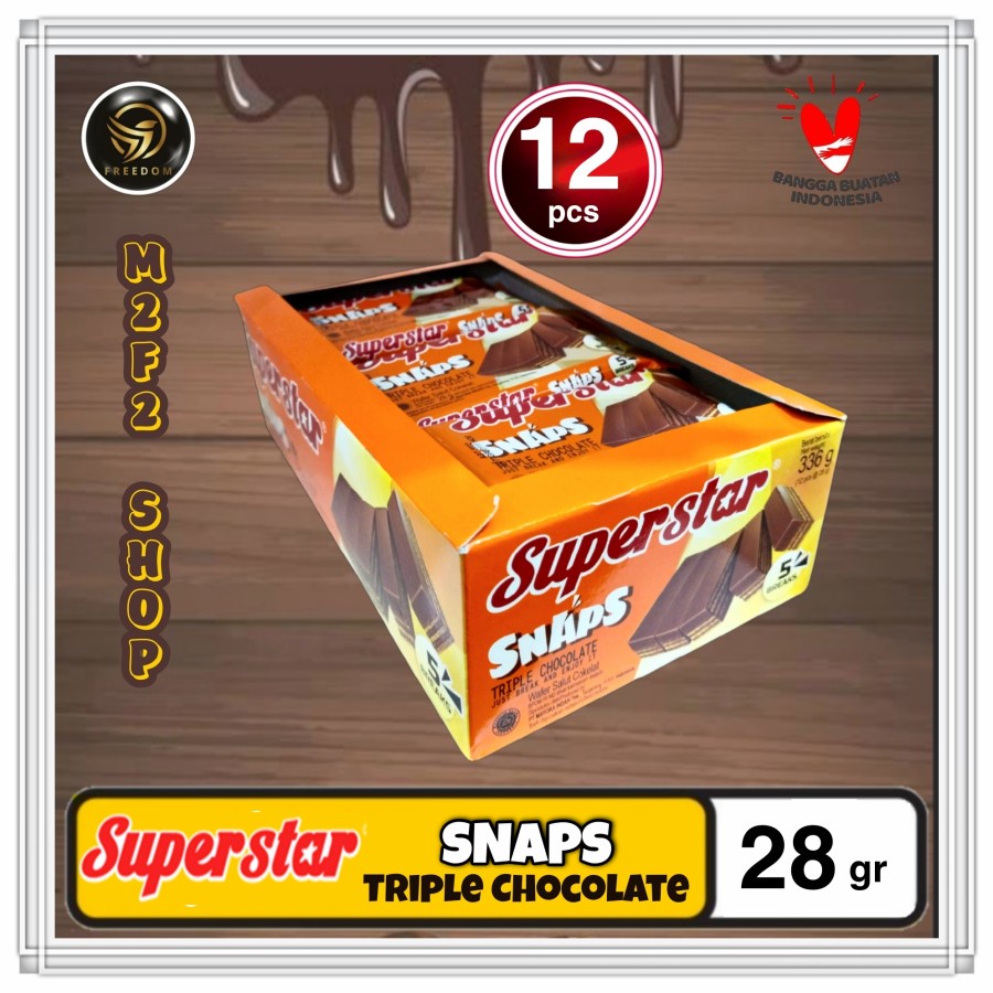 Jual Wafer Superstar Snaps Chocolate - 28 gr (Kemasan Pack) | Shopee ...