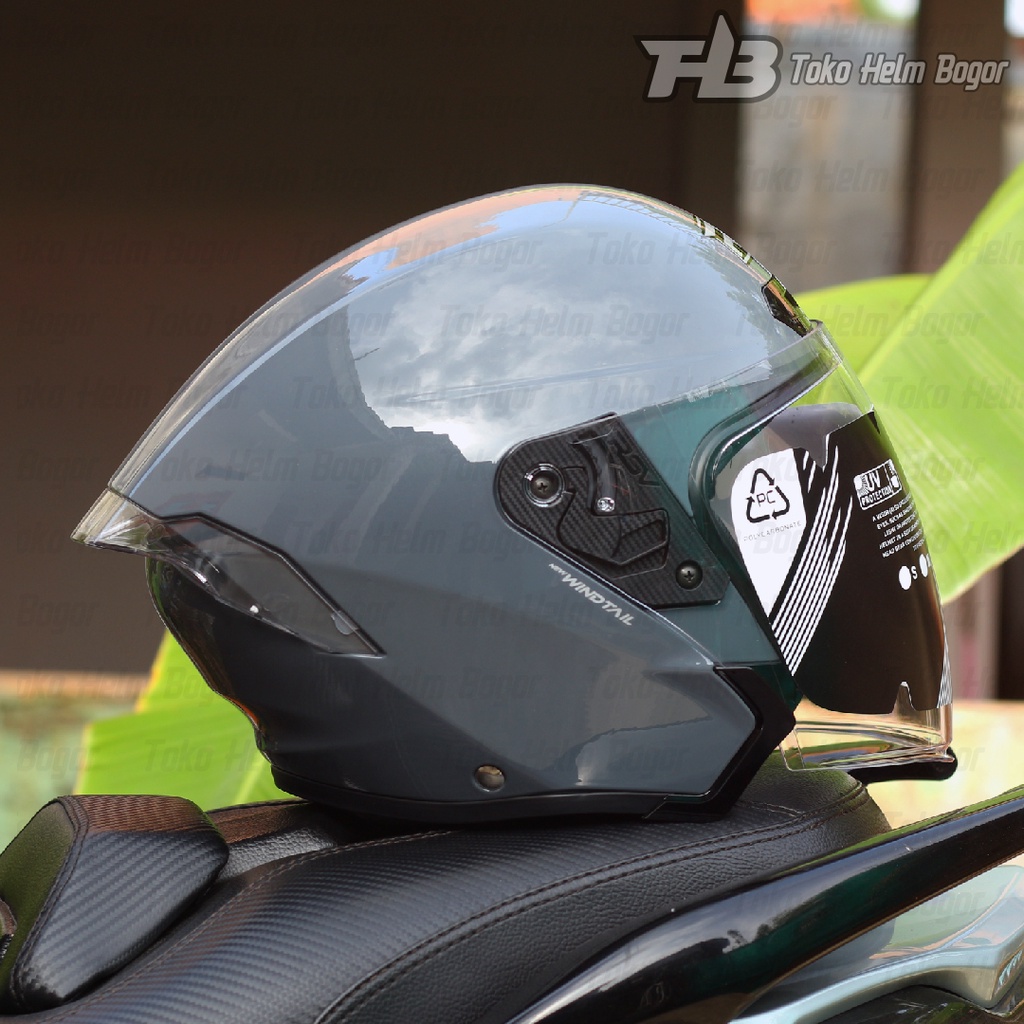 Jual helm RSV New Windtail Platinum GREY single visor | Shopee Indonesia