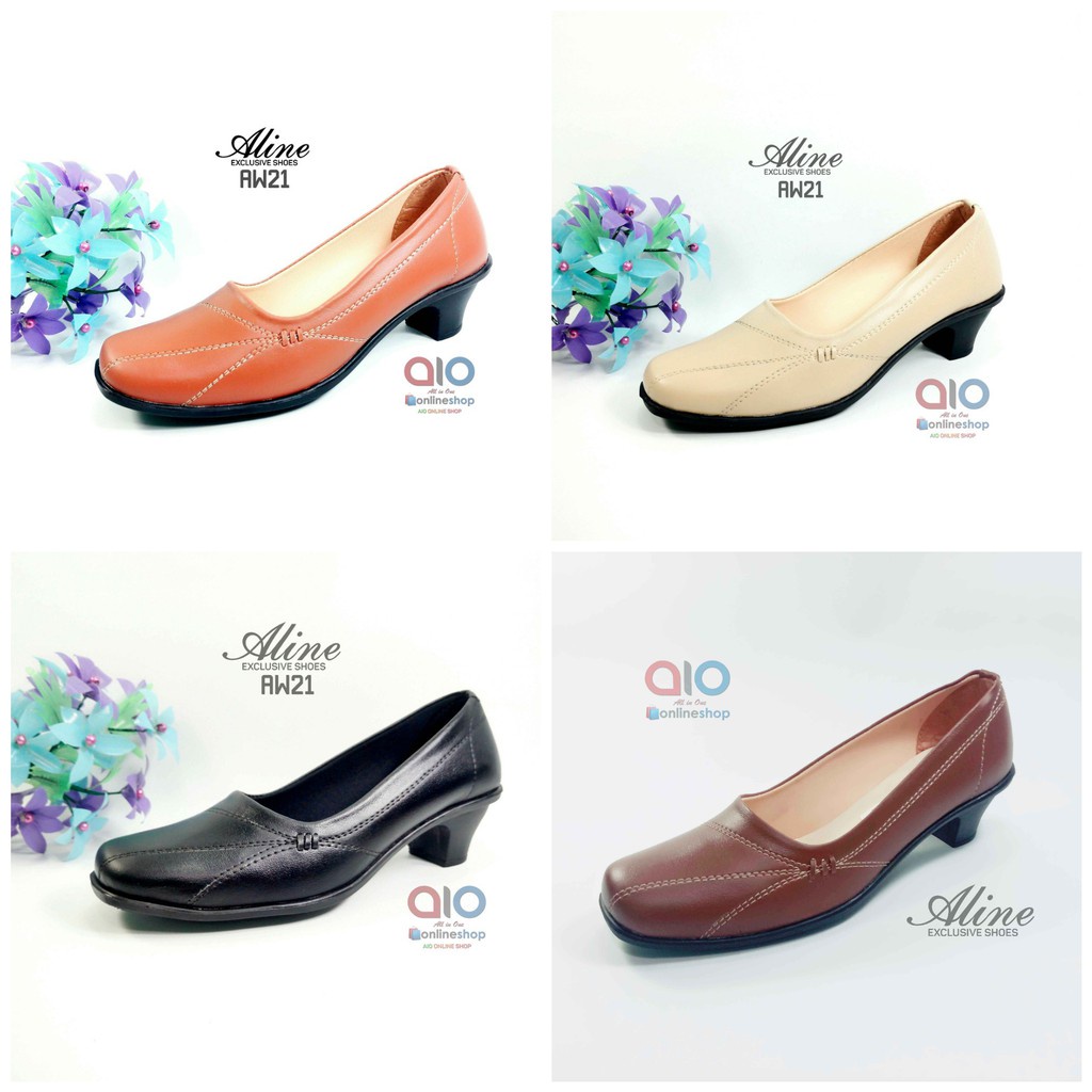 Jual SEPATU WANITA PANTOFEL Hak 5 Cm Pump Big / Chunky Heels Hitam ...