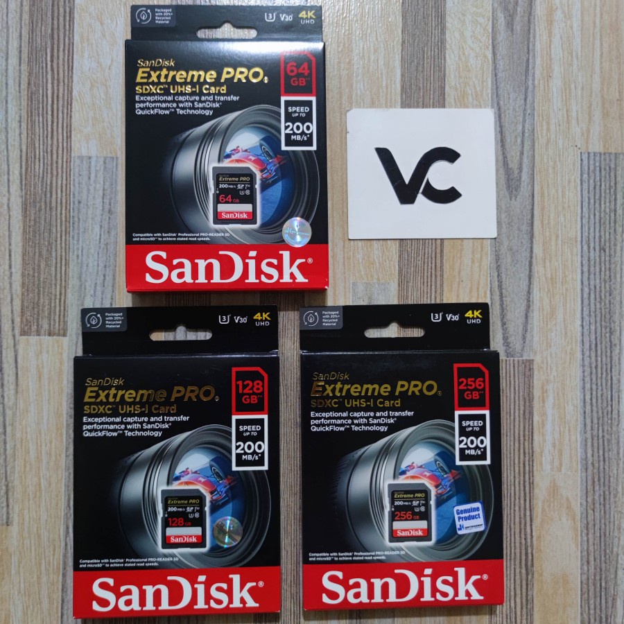 Jual SD CARD SanDisk Extreme PRO 32GB 64GB 128GB 256GB 4K SDXC SDHC Memory SDCARD Kartu Memori ...