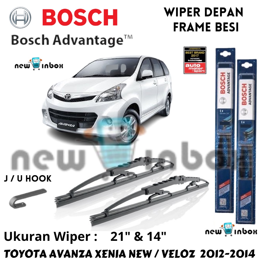 Jual Wiper Depan Mobil TOYOTA AVANZA XENIA NEW / VELOZ 2012-2014 Sepasang BOSCH ADVANTAGE 21 ...
