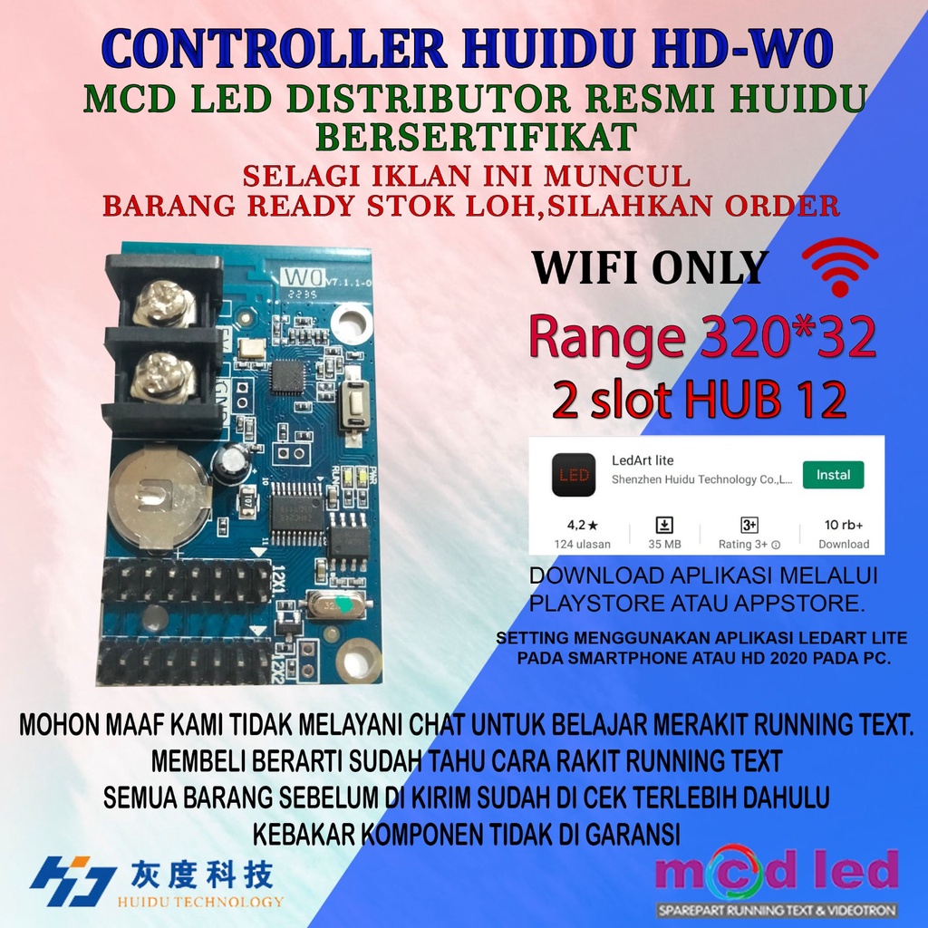 Jual KONTROLER CONTROLLER HD HUIDU SINGLE COLOR HD W00 HD W0 HD W02 HD W03 HD W3A HD W04 ...