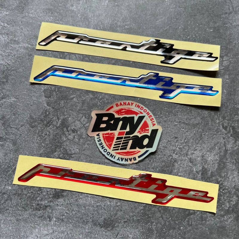 Jual Sticker Emblem PRESTIGE Stiker Emblem Prestige Panjang Timbul ...