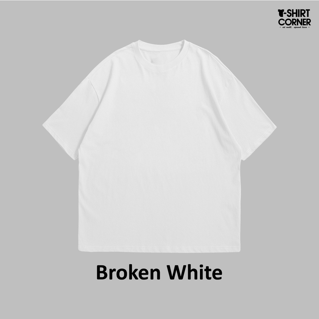 Jual KAOS OVERSIZE BROKEN WHITE PUTIH NETRAL COMBED 24S KNITTO | Shopee ...