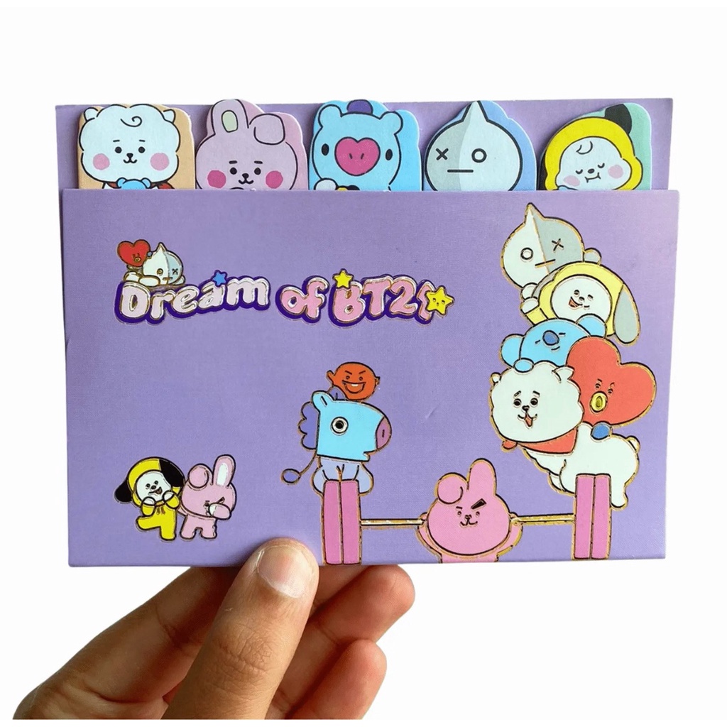 Jual Sticky Notes Kertas BT21 / Stick Note Kertas BT21 / Bookmark Fancy ...